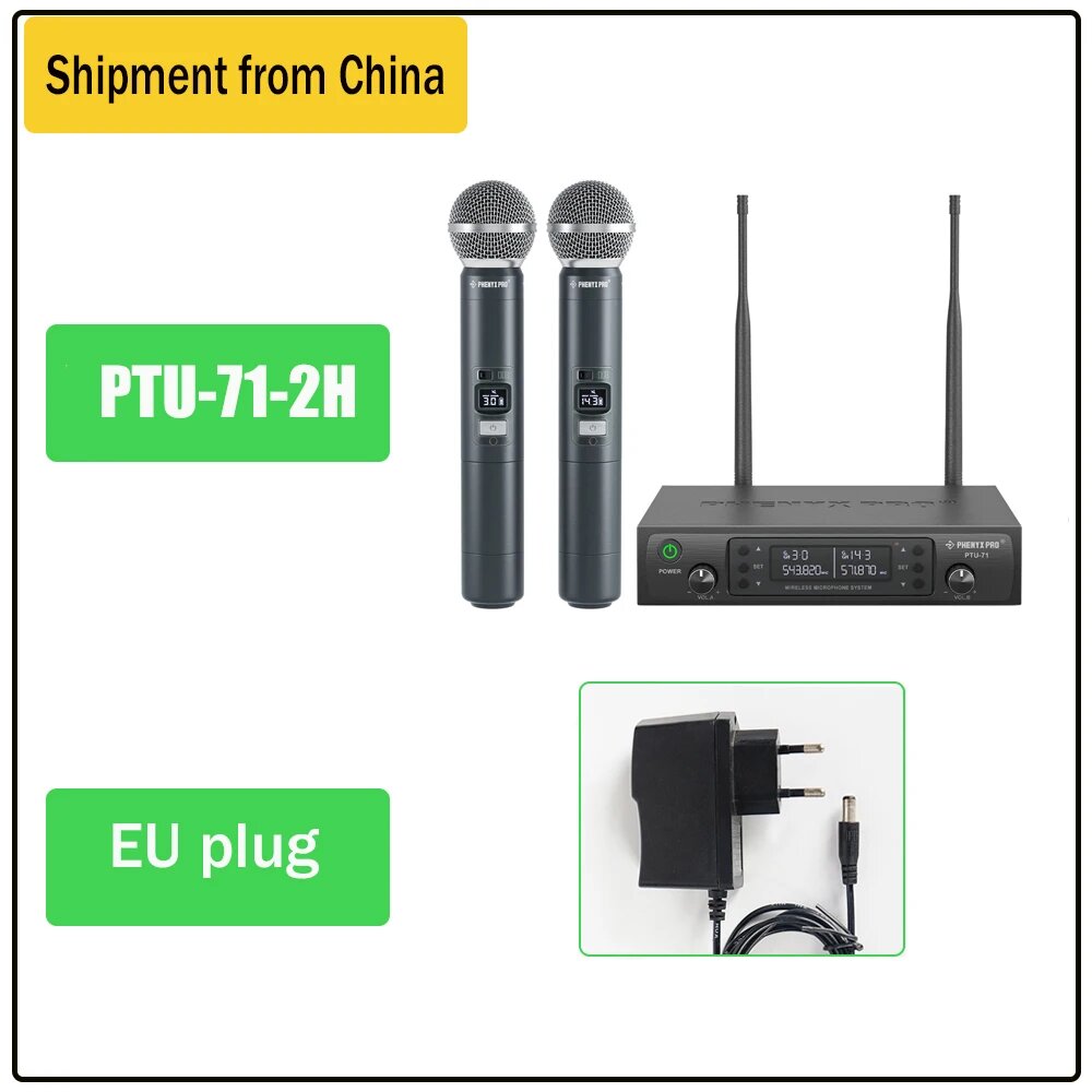 Phenyx Pro PTU-71-2H Беспроводной Микрофонный Комплект, Ship from China