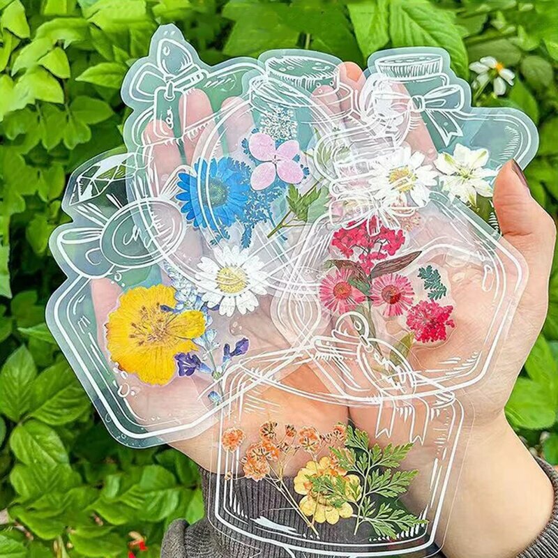 KOQZM набор прозрачных закладок с сушеными цветами 40PCS
