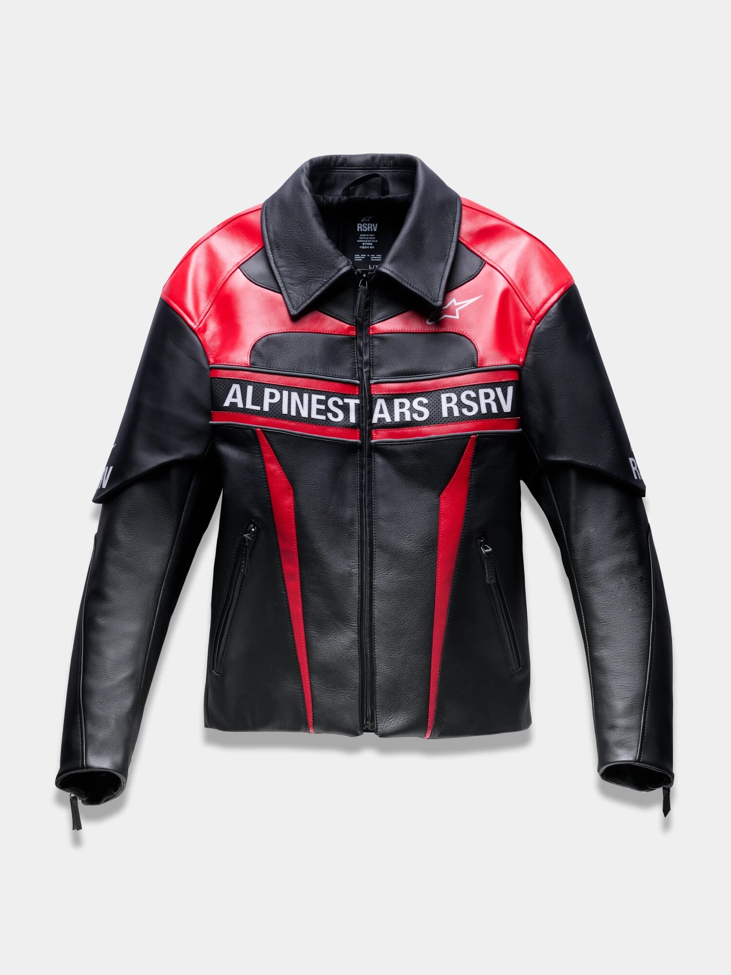 Кожаная куртка ALPINESTARS RSRV Hagaze Black/Red, Черный, XXL