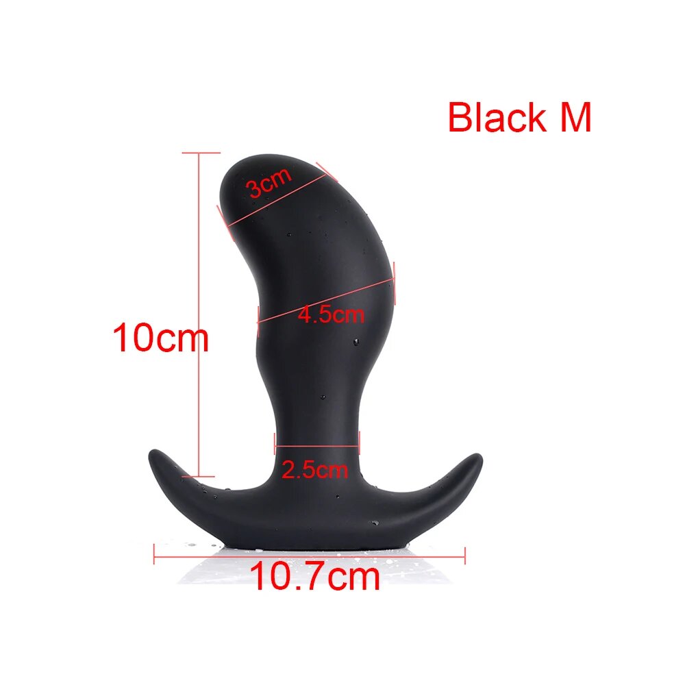 Огромная Анальная пробка в виде яйца, силиконовая большая Анальная пробка для взрослых, Black M