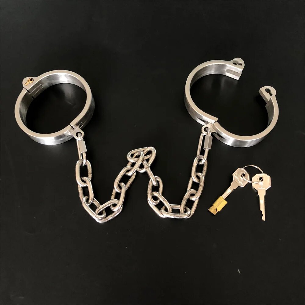 Стелс-замок, металлические овальные браслеты из нержавеющей стали, манжеты на ножной браслет со Male