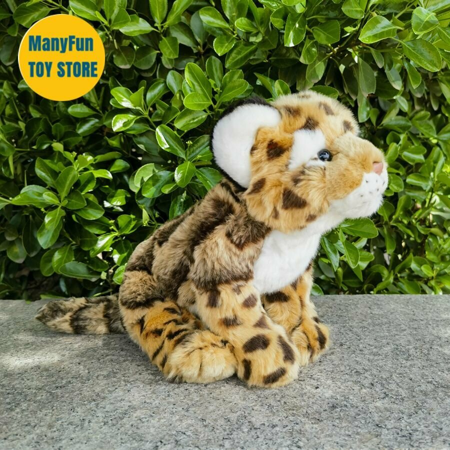 Реалистичная мягкая плюшевая игрушка Дымчатый леопард, Ягуар, Ирбис