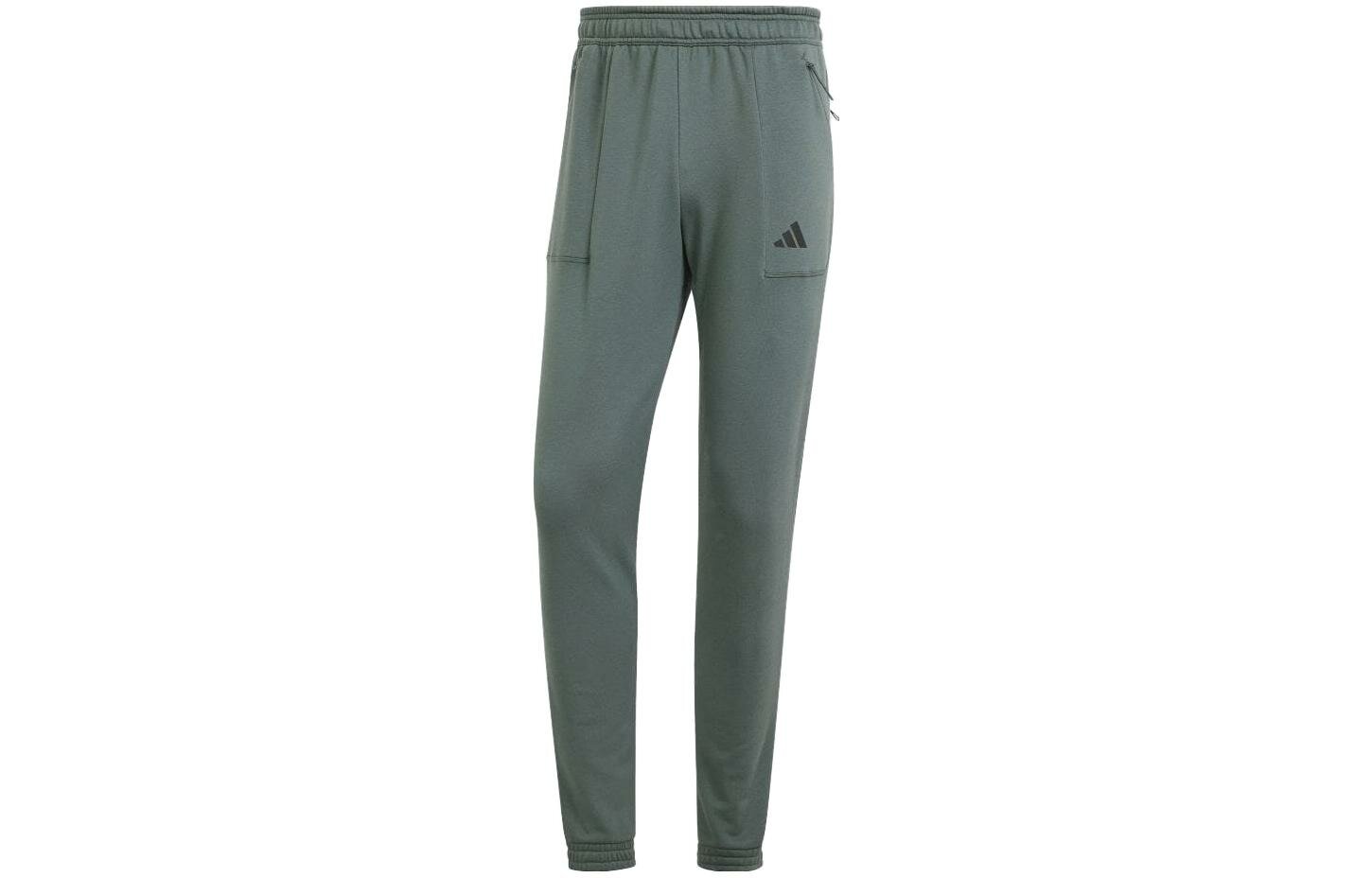 Брюки спортивные adidas, размер L, зеленый,