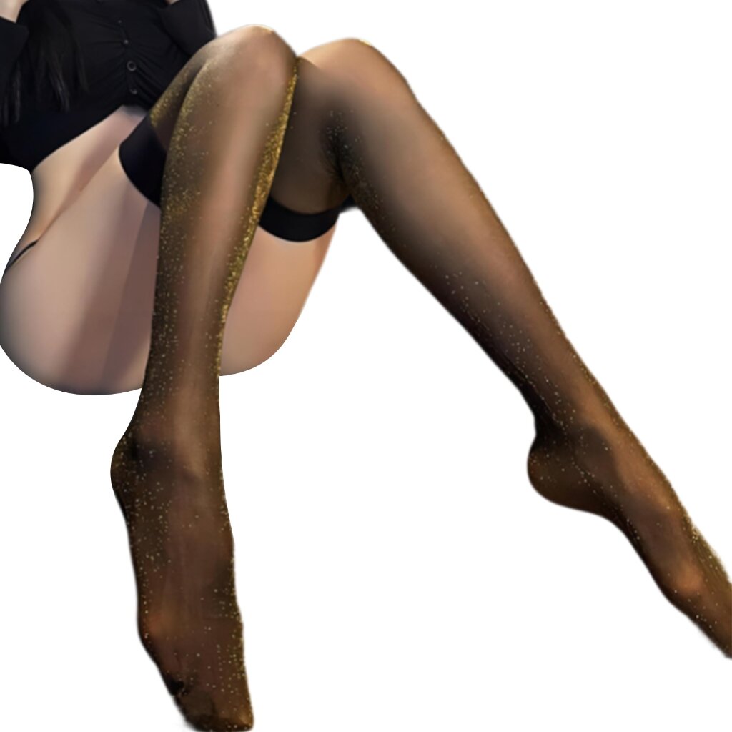 Мерцающие чулки до бедра Шелковые чулки для женщин Girls Raves Клубная одежда