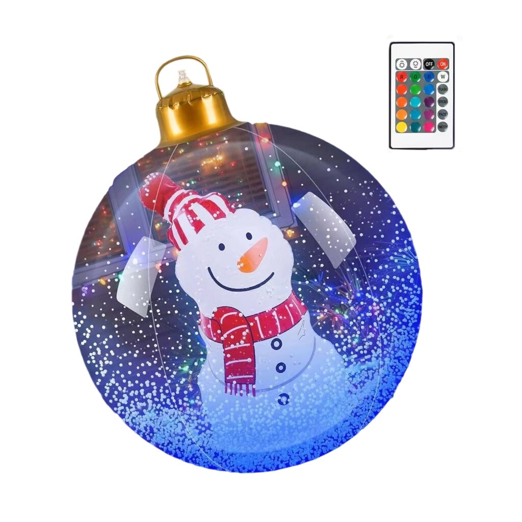 Большой надувной снеговик с регулируемой яркостью светодиодов, эффективный дизайн для праздничных вечеринок