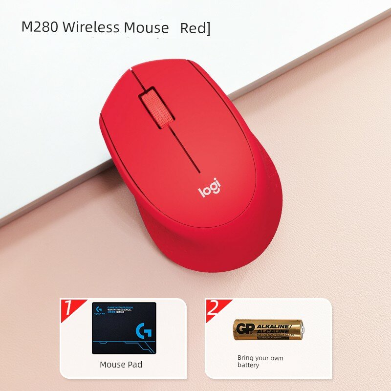 Беспроводная мышь Logitech M280 для ноутбуков, настольных компьютеров, офиса, дома, игр, энергосберегающая,