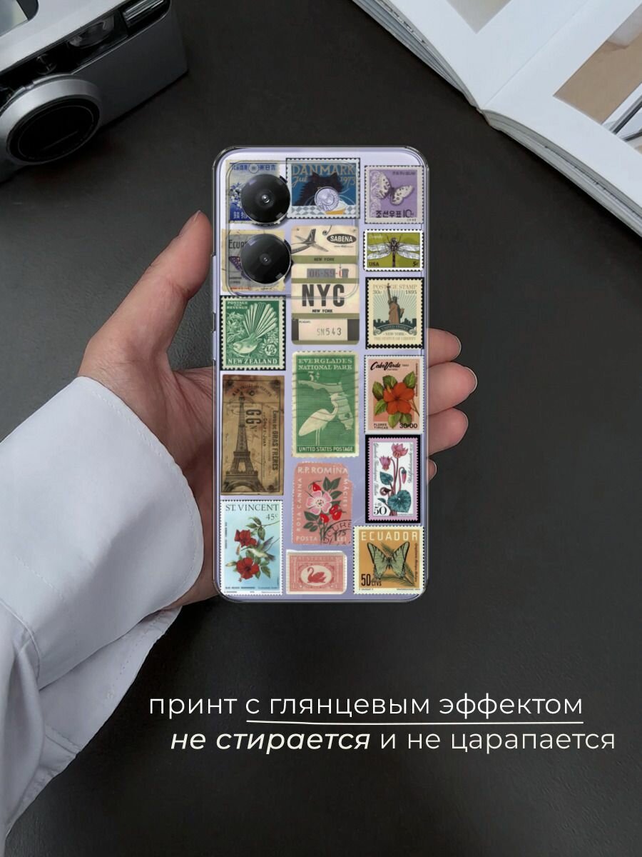 Силиконовый чехол на Poco M7 Pro / Поко М7 Про с принтом Марки — фото 1