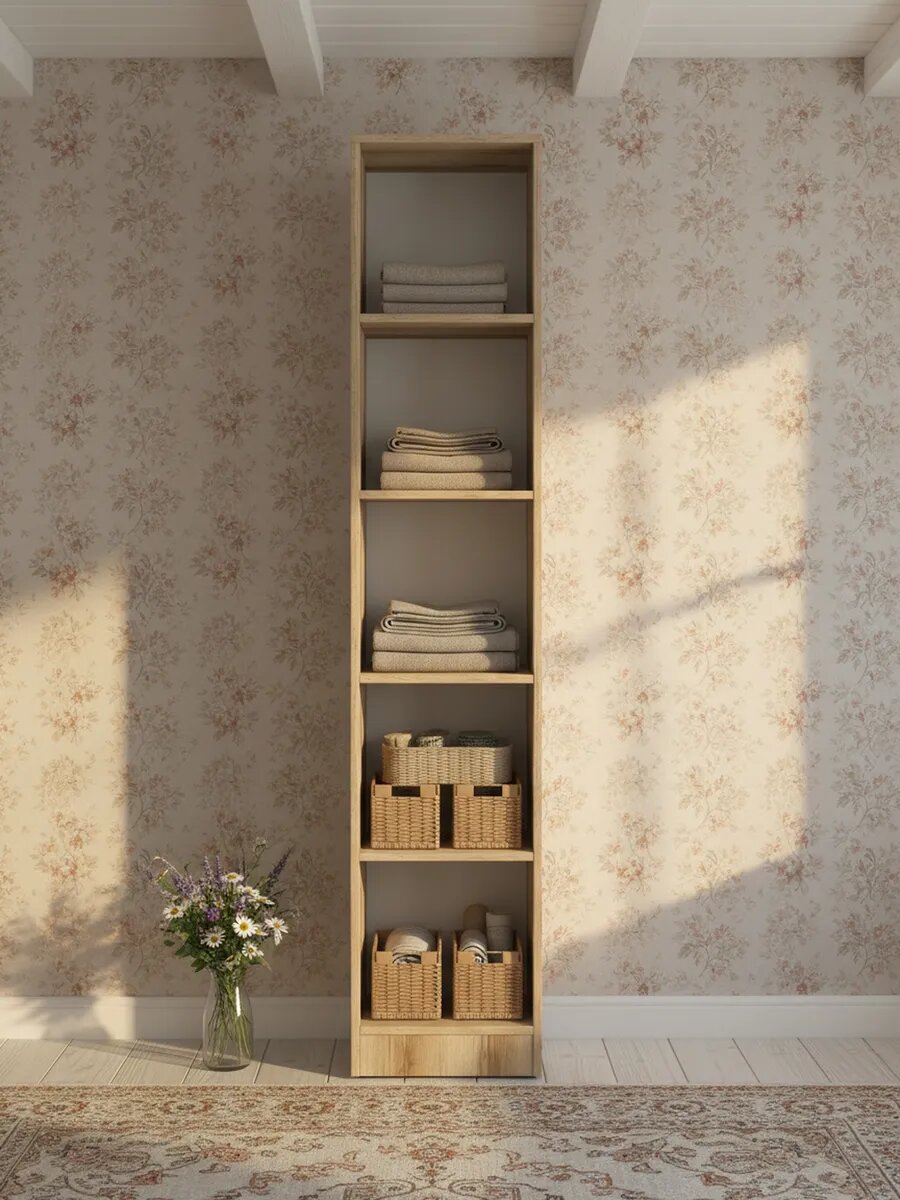 Шкаф пенал FRESTER распашной для одежды с полками на балкон, от производителя