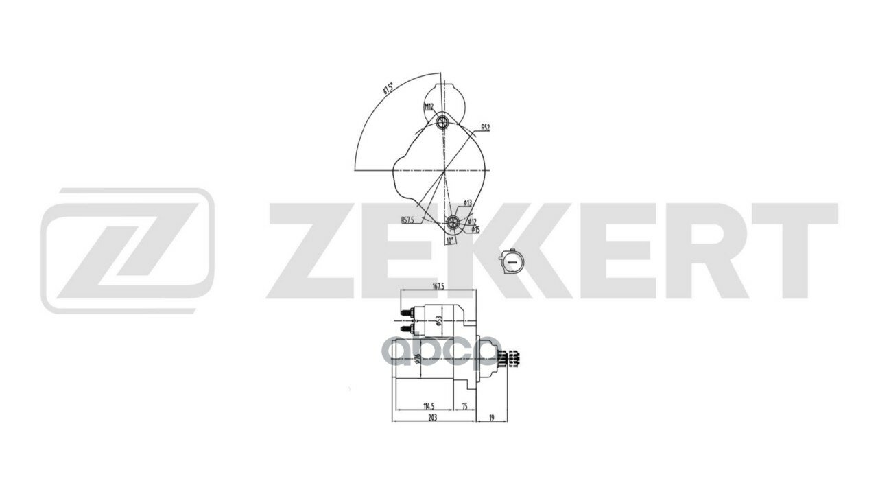 Стартер VW Amarok 10- Crafter 11- Zekkert арт. an-1107
