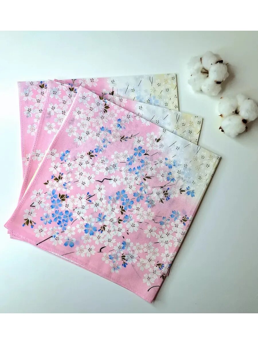 Платок La Pastel для женщин,43х43 см, розовый/молочный — фото 1
