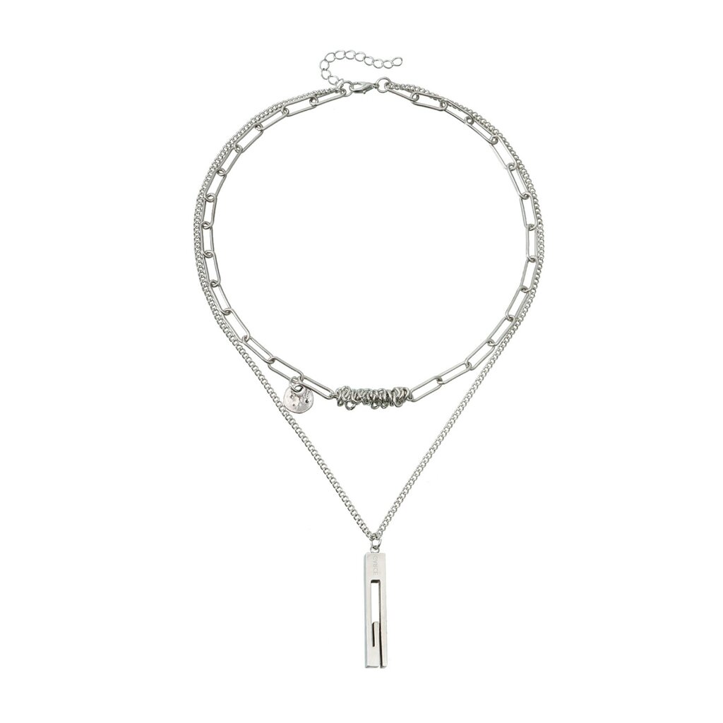 Квадратное Ожерелье С Подвеской В Виде Спирали, Геометрические И Современные Украшения Для шеи Для Повседневной Носки И Вручения Подарков