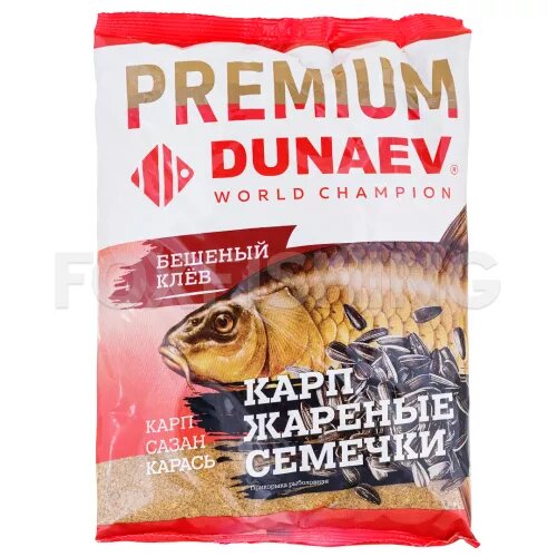 Прикормка Dunaev Premium Карп-Сазан жареная семечка 1кг.