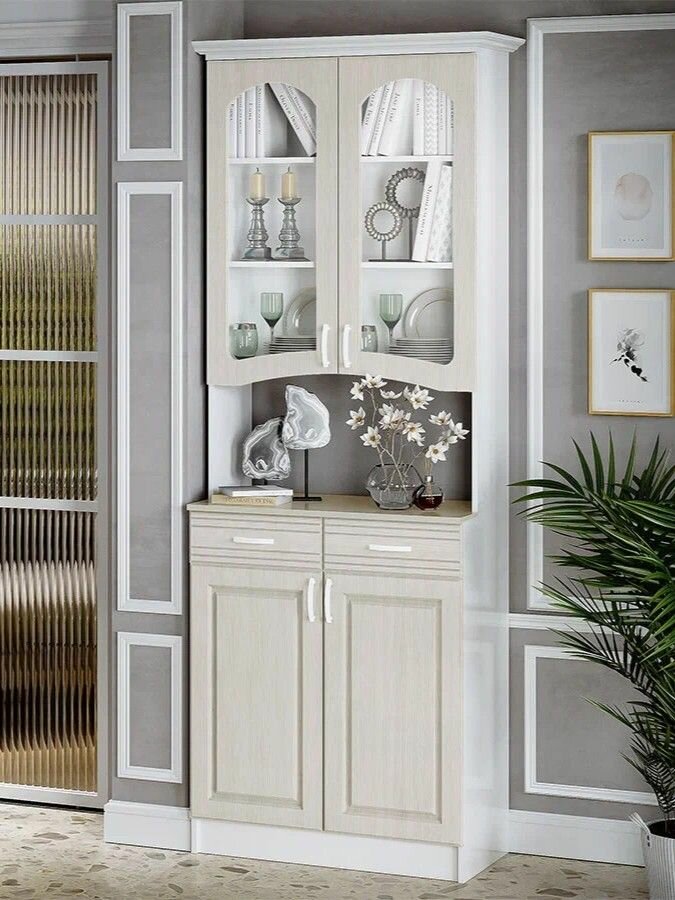 Буфет 2-х створчатый Констанция (Сандал, Белый)