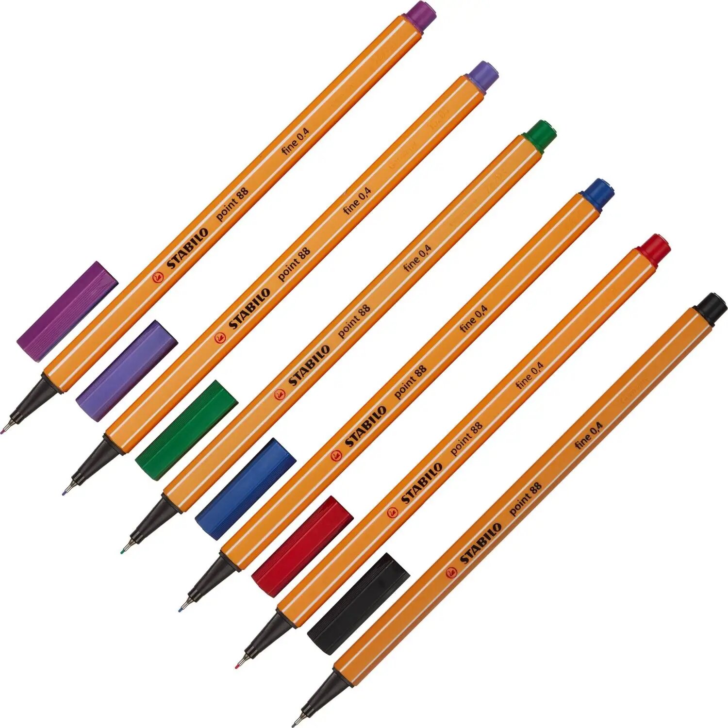Линер STABILO Point 88/6 0.4мм набор 6цв.