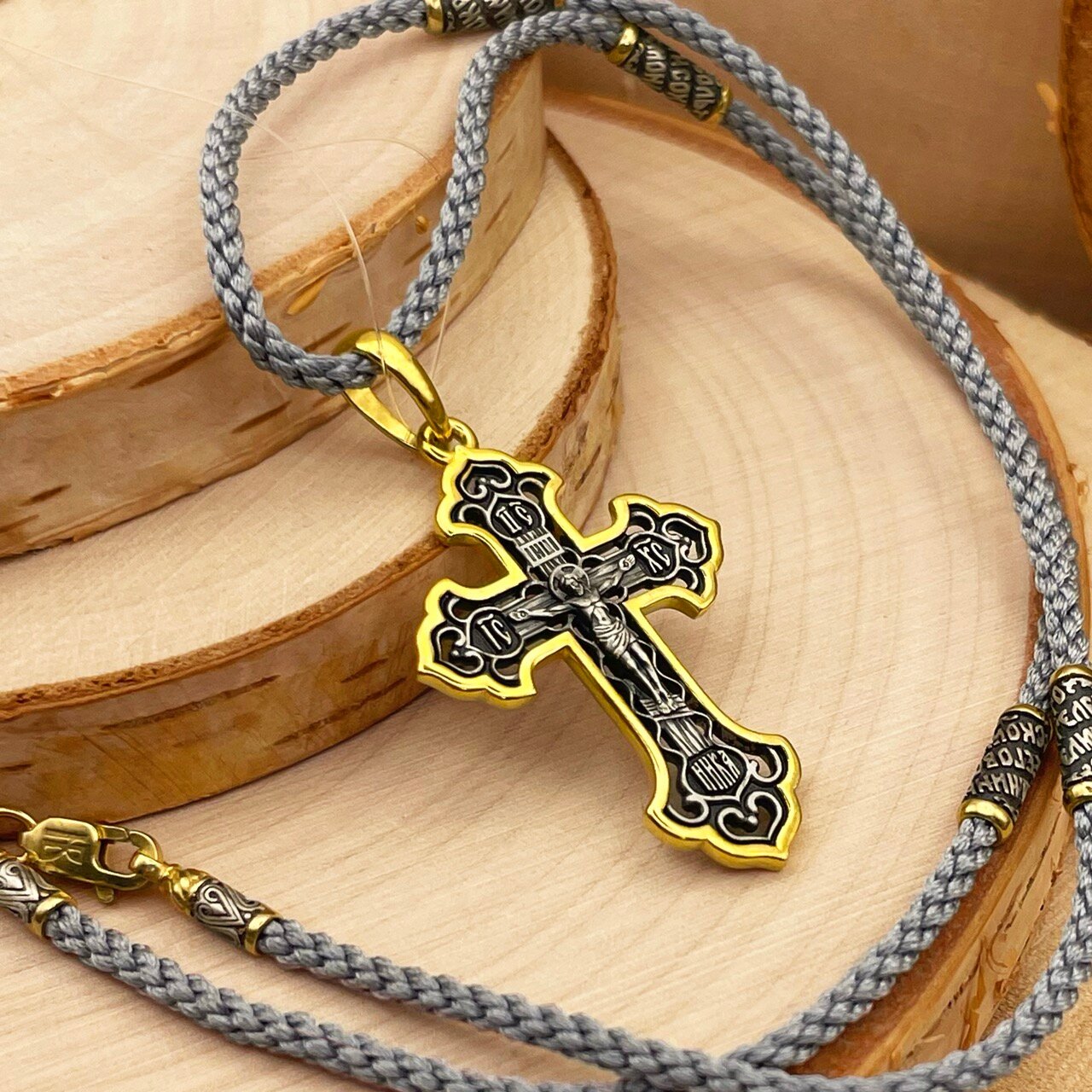 Комплект украшений, серебро, 925 проба, золочение, чернение, оксидирование