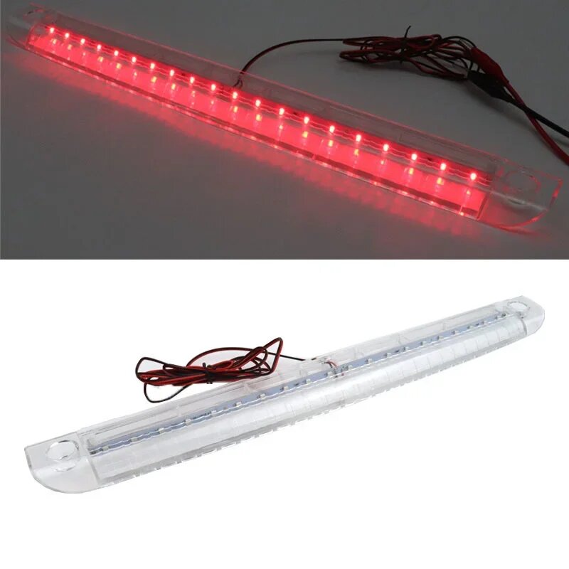 Водонепроницаемый 42 мм 12 В 20 светодиодный автомобильный светодиодный стоп-сигнал с высоким креплением, 3-й стоп-сигнал, стоп-сигнал, высокое крепление, универсальный стоп-сигнал White