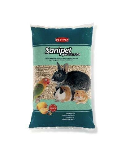 PADOVAN SANIPET profumato 4 л наполнитель для грызунов кукурузные гранулы.
