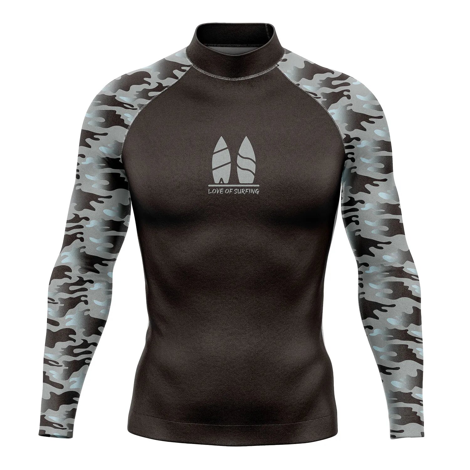 Мужской лонгслив для серфинга Love of Surfing, камуфляж, 4XL