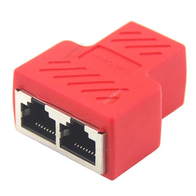 Сетевой разветвитель RJ45 1-2 Red