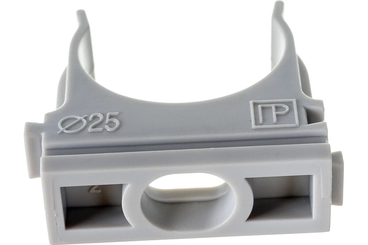 Держатель 25 мм. Крепеж-клипса для труб 25мм уп.100шт (Промрукав) PR.02725