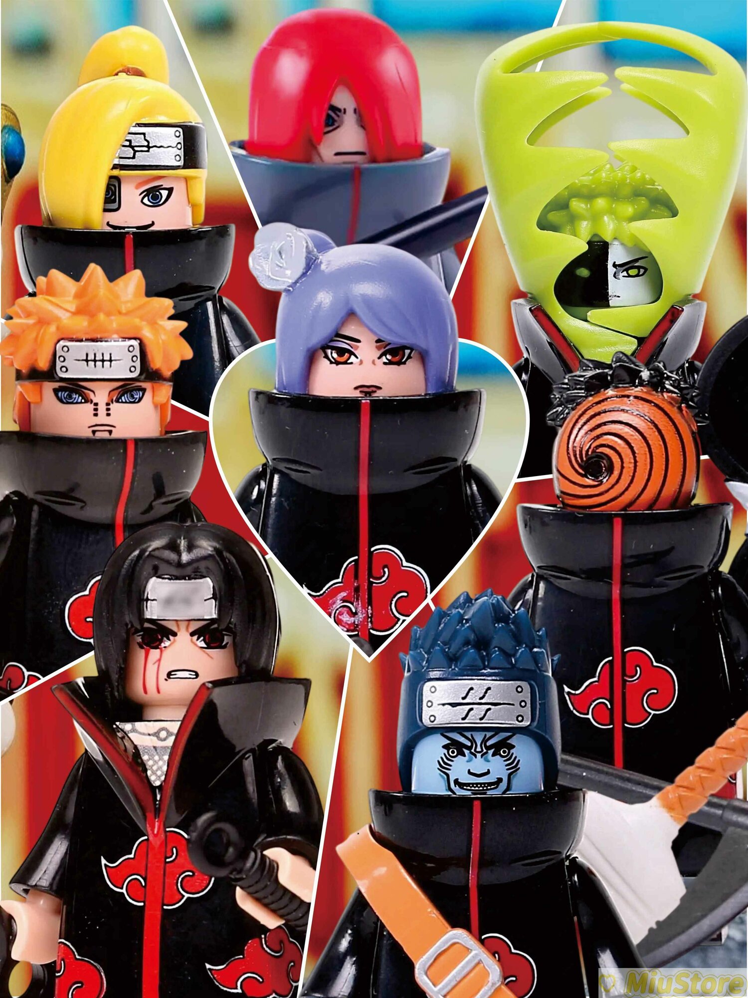 Набор игрушек минифигурки аниме Наруто(Naruto) 8 шт/солдатики для мальчиков набор/аниме фигурки