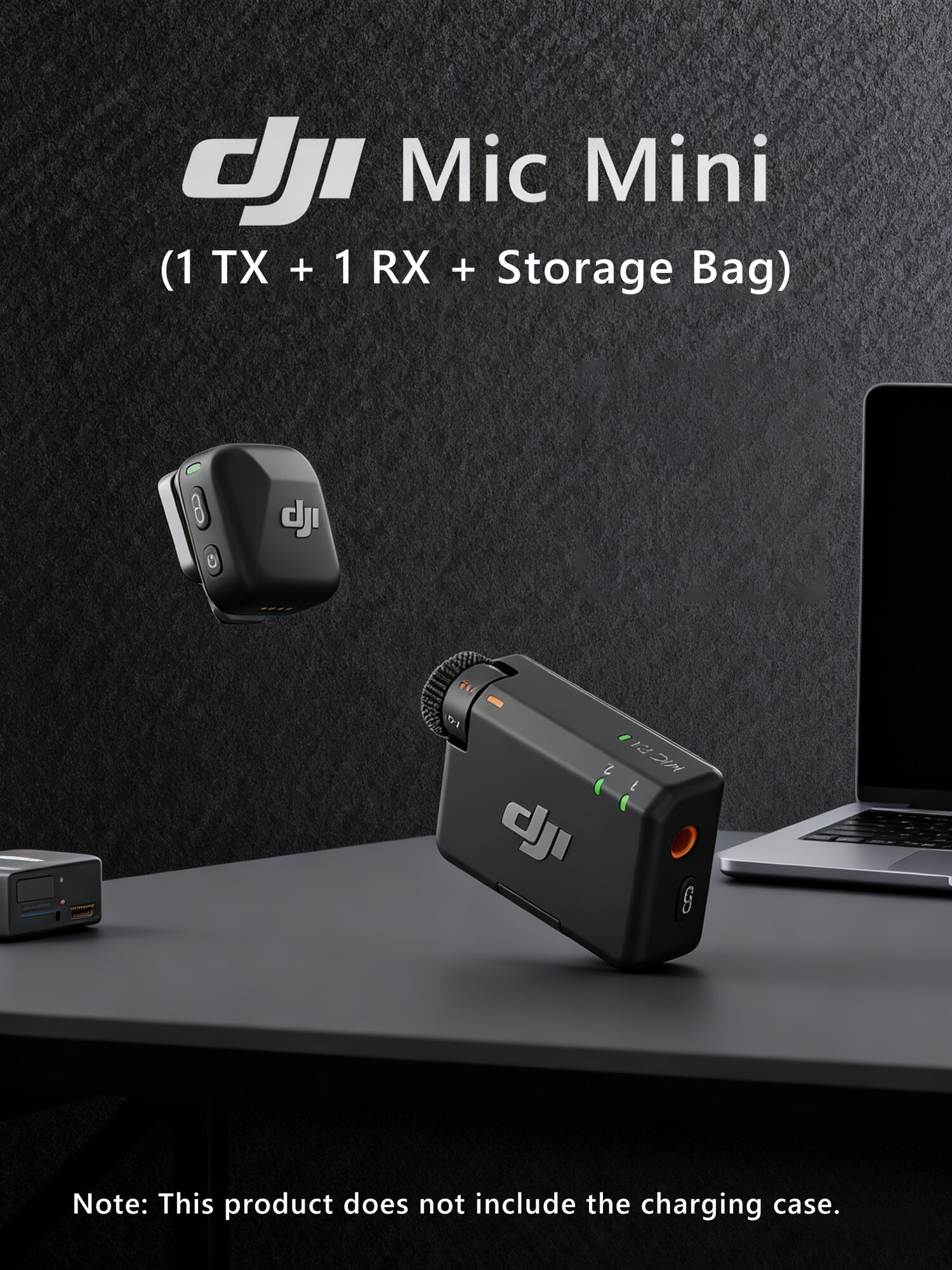 DJI Mic Mini (1 TX + 1 RX + Storage Bag) Беспроводной петличный микрофон для камеры и смартфона 48 ч работы Шумоподавление 400 м передача
