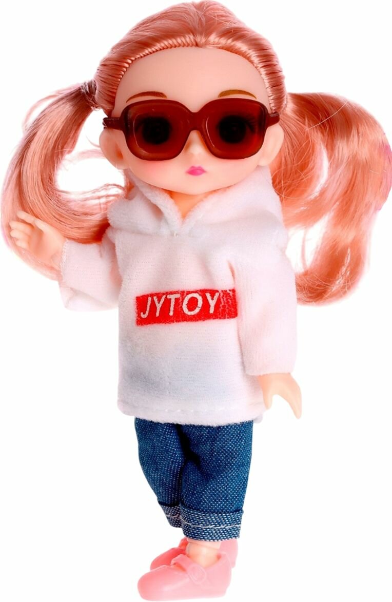 Детская кукла-модель шарнирная "Лиса" с аксессуарами, высота 15 см, классическая пластиковая куколка с одеждой и длинными волосами, детская игрушка для сюжетно-ролевых игр
