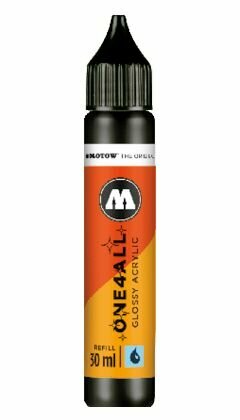 Акриловая заправка - краска Molotow One4all Glossy 693252 Черный глянцевый #252 30 мл