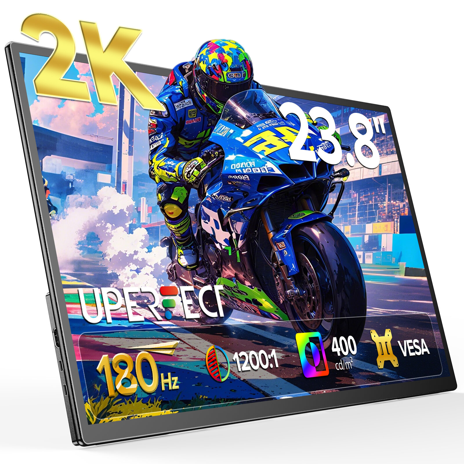 23.8" Портативный монитор Umax24 Pro UPERFECT 2K 2560x1440, 180 Гц, IPS