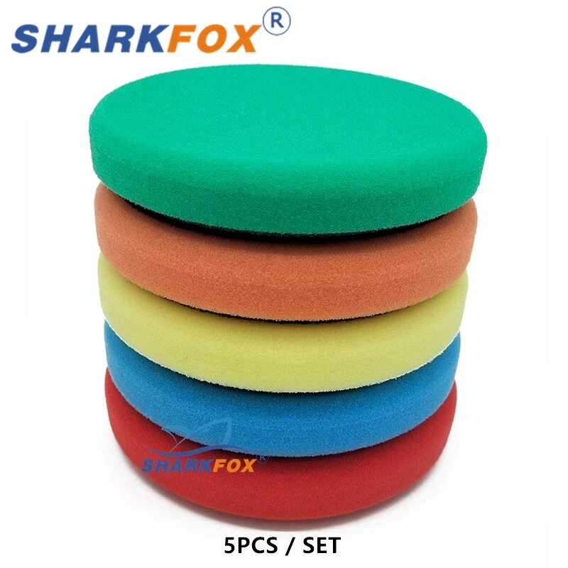 Sharkfox полировальные подушки 5 шт. Mixed Color, 5 Inch Backer