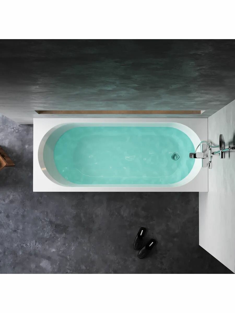 Ванна акриловая с каркасом 165x70 AM.PM Juno, комплект, слив-перелив, цвет белый