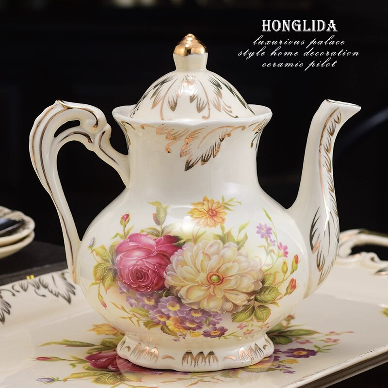 Кофейник в европейском стиле для заваривания кофе, чайник для молочного чая, набор керамических кофейников для дома,