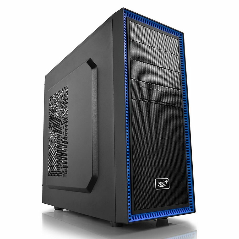 Корпус Deepcool TESSERACT BF , ATX, Black-Blue DP-CCATX-TSRBFBK без БП, черный