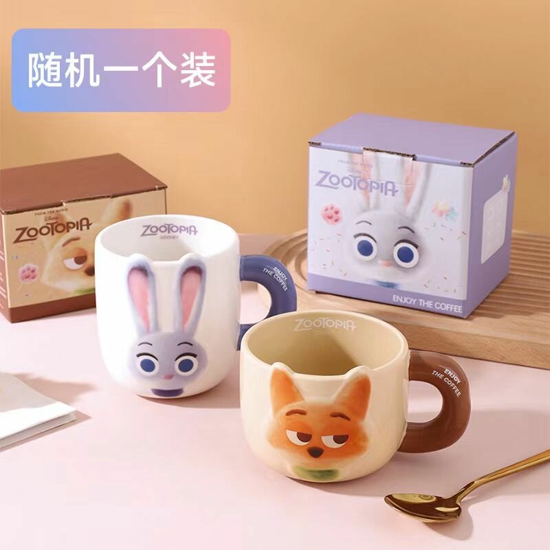 Кружка с рельефным изображением мультфильма «Зверополис» от Disney, стильная кружка для кофе/молока с мультяшным рисунком, отличный подарок для лучших друзей или влюбленных пар.