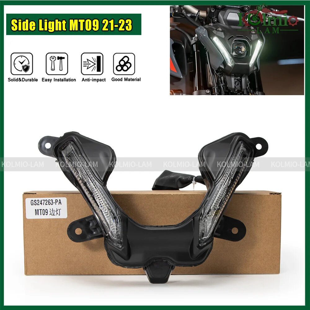 Подходит для YAMAHA MT09 MT-09 SP 2021-2023 годов, передняя фара мотоцикла, противотуманная декоративная боковая фара MTN890 MT 09 2022, ходовые огни