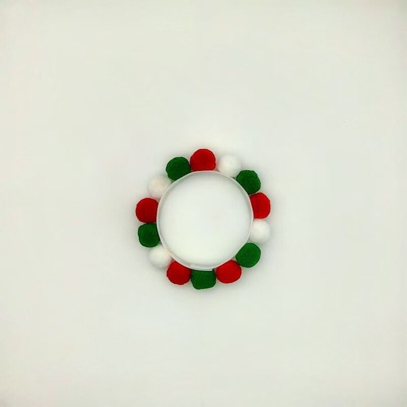 Рождественская плюшевая кошачья палочка Кошка игрушка Санта-Клаус снеговик колокольчик с бахромой эластичная веревка