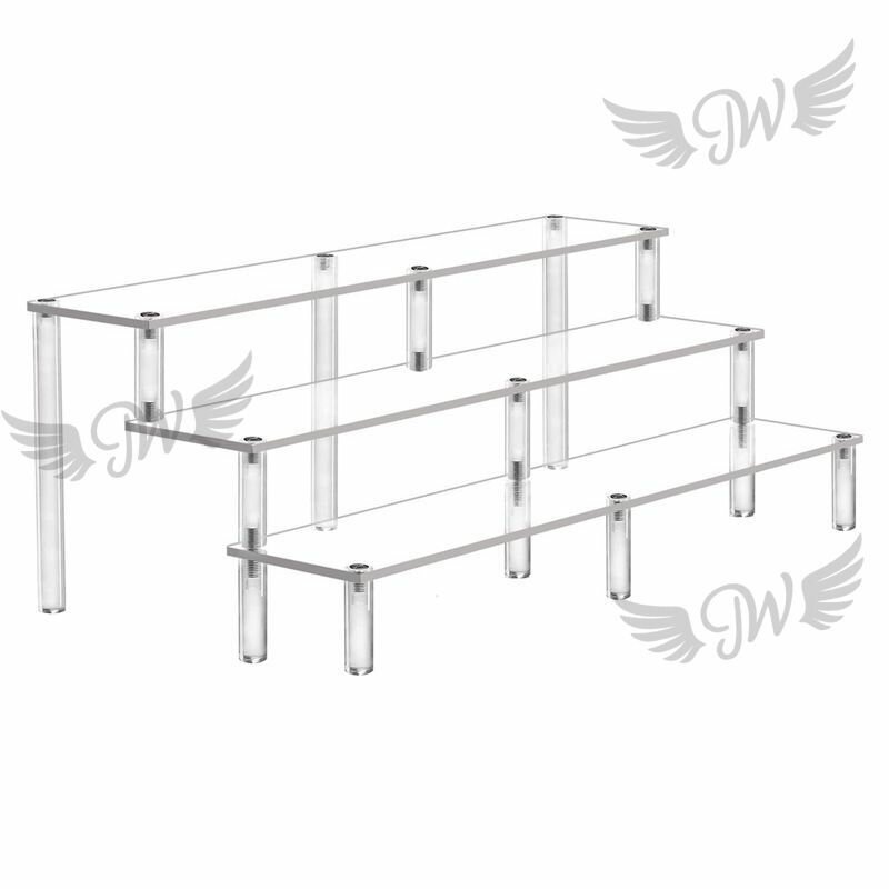 Акриловая выставочная витрина стояка, 3-х уровневая стояка дисплея