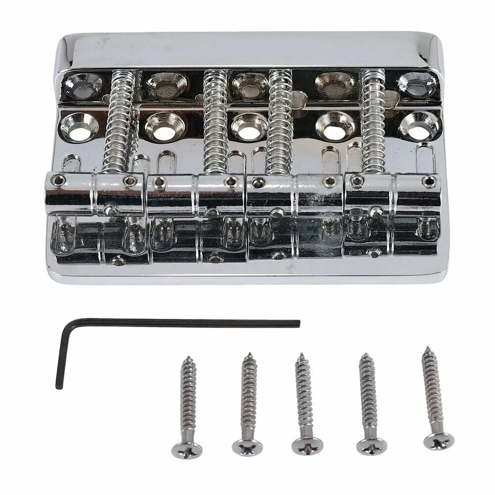 4-струнная бас-гитара Hardtail, бридж для Fender Jazz Bass PB Chrome
