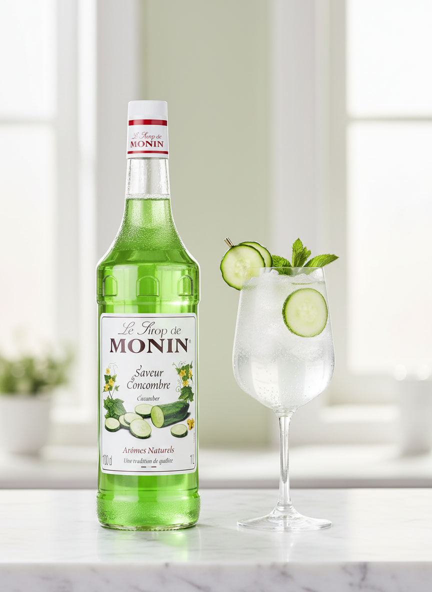 Сироп MONIN "Огурец", для коктейлей, натуральный продукт, 1 л