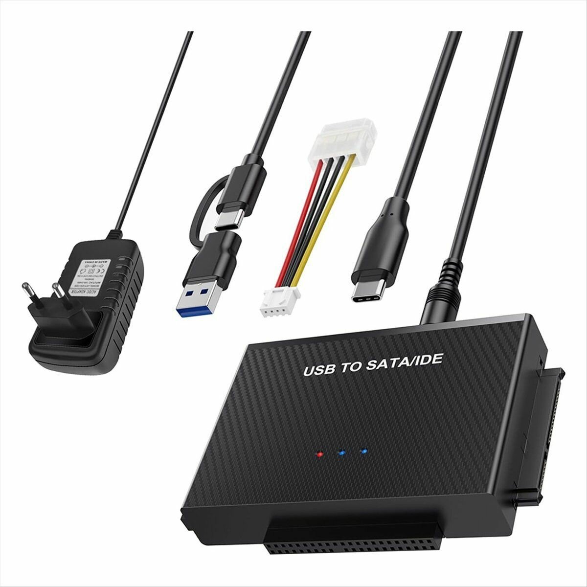 Адаптер SATA, адаптер USB 3.2 и IDE, вилка EU