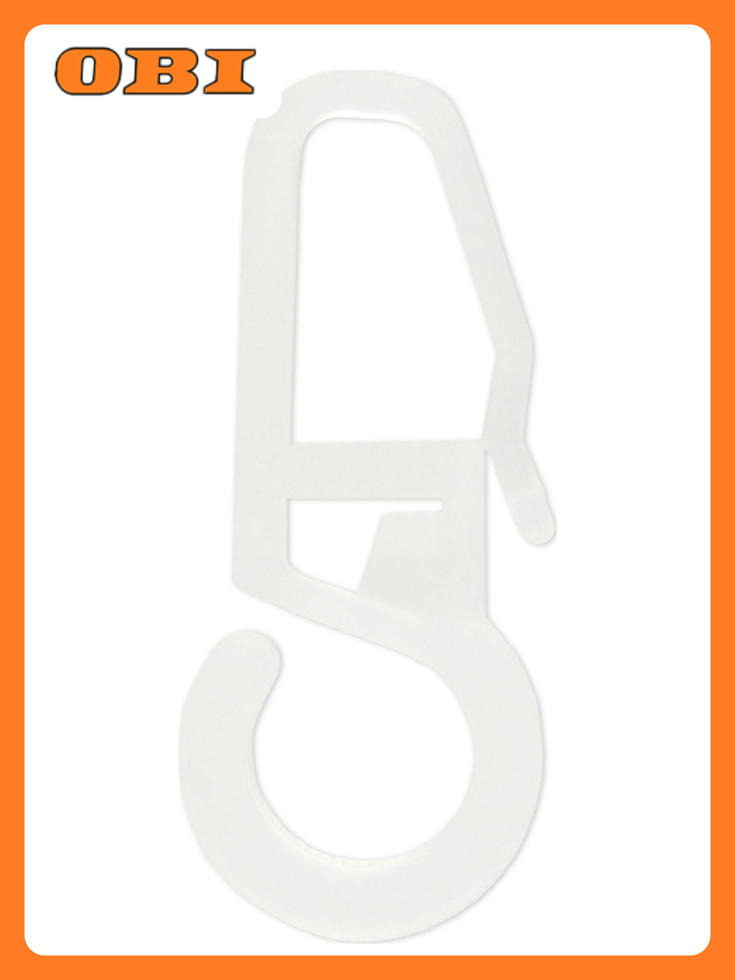 Крючок для колец Уют пластиковый прозрачный