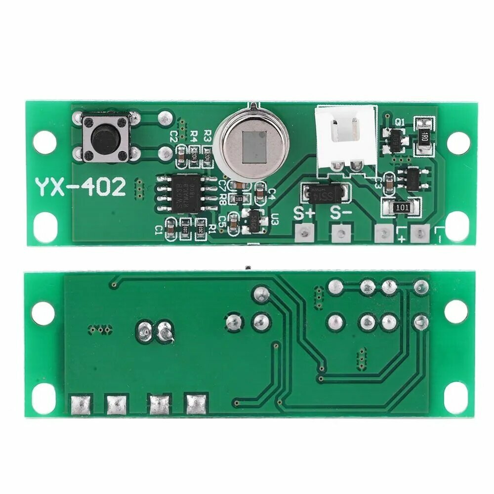 Плата управления солнечным светом с инфракрасным датчиком движения для настенных светодиодных ламп контроллер 3.7V модель YX-402 размер 19x59mm 2-5 метров время 25 секунд три регулируемых режима