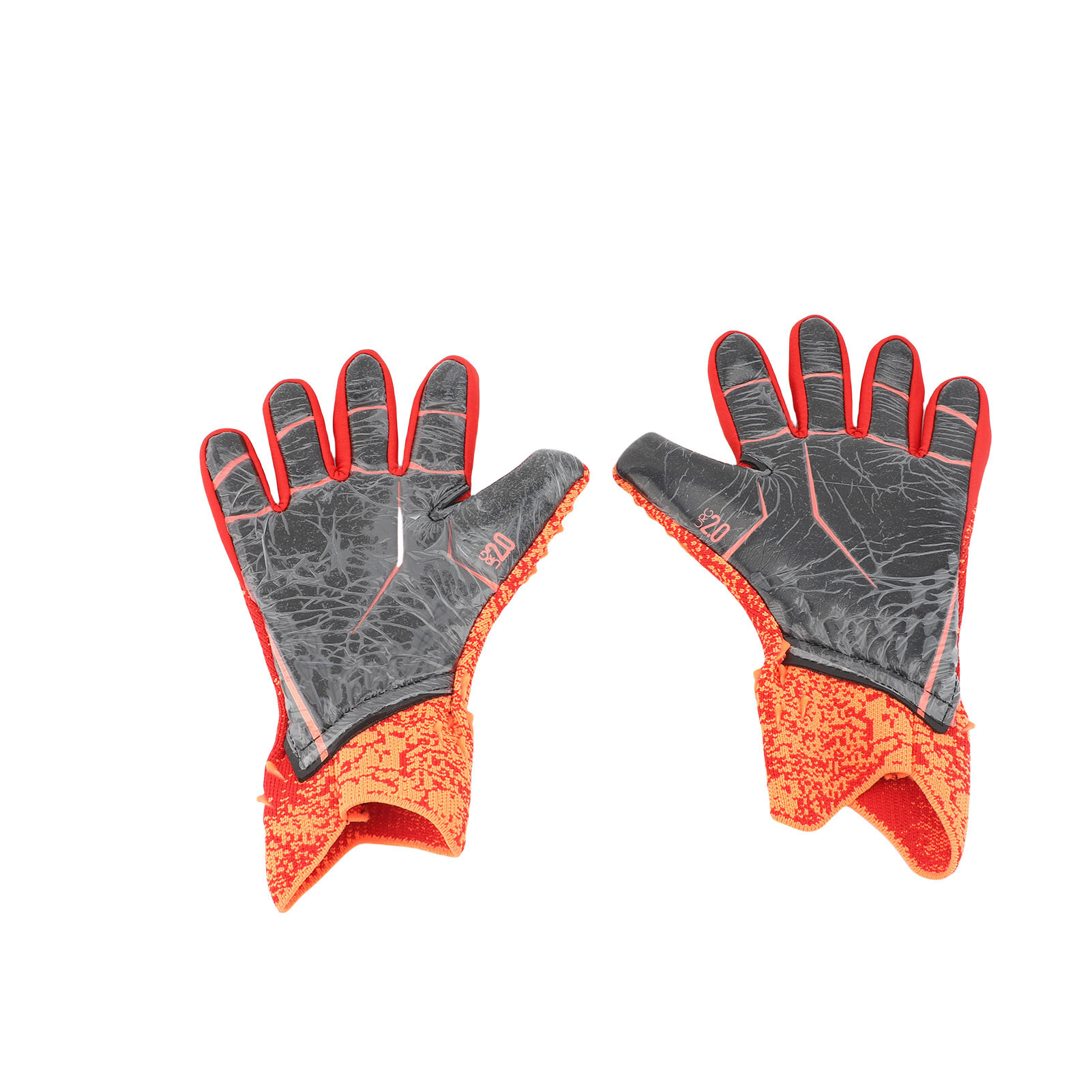 Вратарские перчатки, дышащие, противоскользящие, с латексными ладонями для надежного сцепления, для футбола, оранжево-красные, размер L, 8, 30 см / 11,8 дюймов.