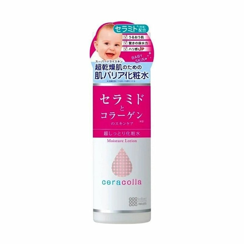 Глубокоувлажняющий лосьон для сухой кожи лица Ceracolla Super Moisturizing Lotion, с церамидами и коллагеном, без аромата, 180мл