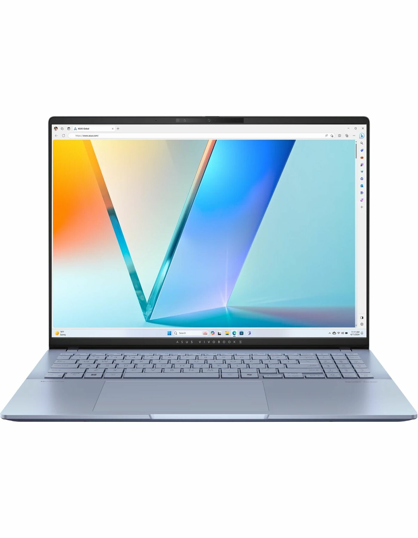Ноутбук ASUS Vivobook S16 S5606CA-RI174W (90NB1551-M009J0) 16" OLED 2880x1800, Ultra 7, 32 ГБ, 1 ТБ, Win 11, Mist Blue