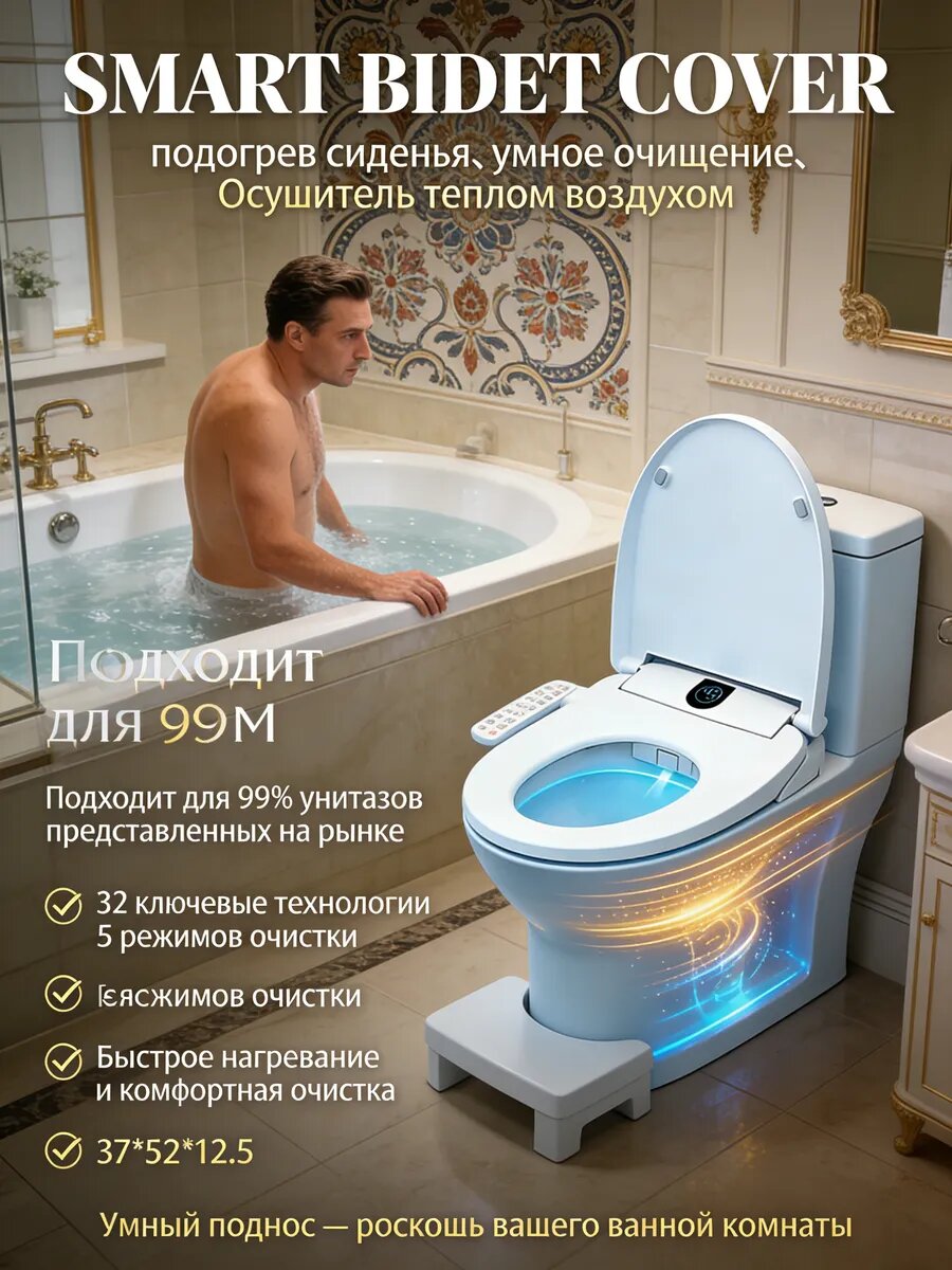 Умная крышка биде для унитаза