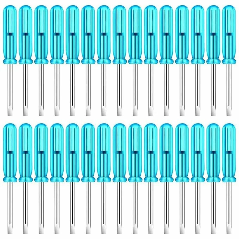 100 шт. Мини-шлицевая отвертка, 2,0 мм, плоская головка, длина 45 мм