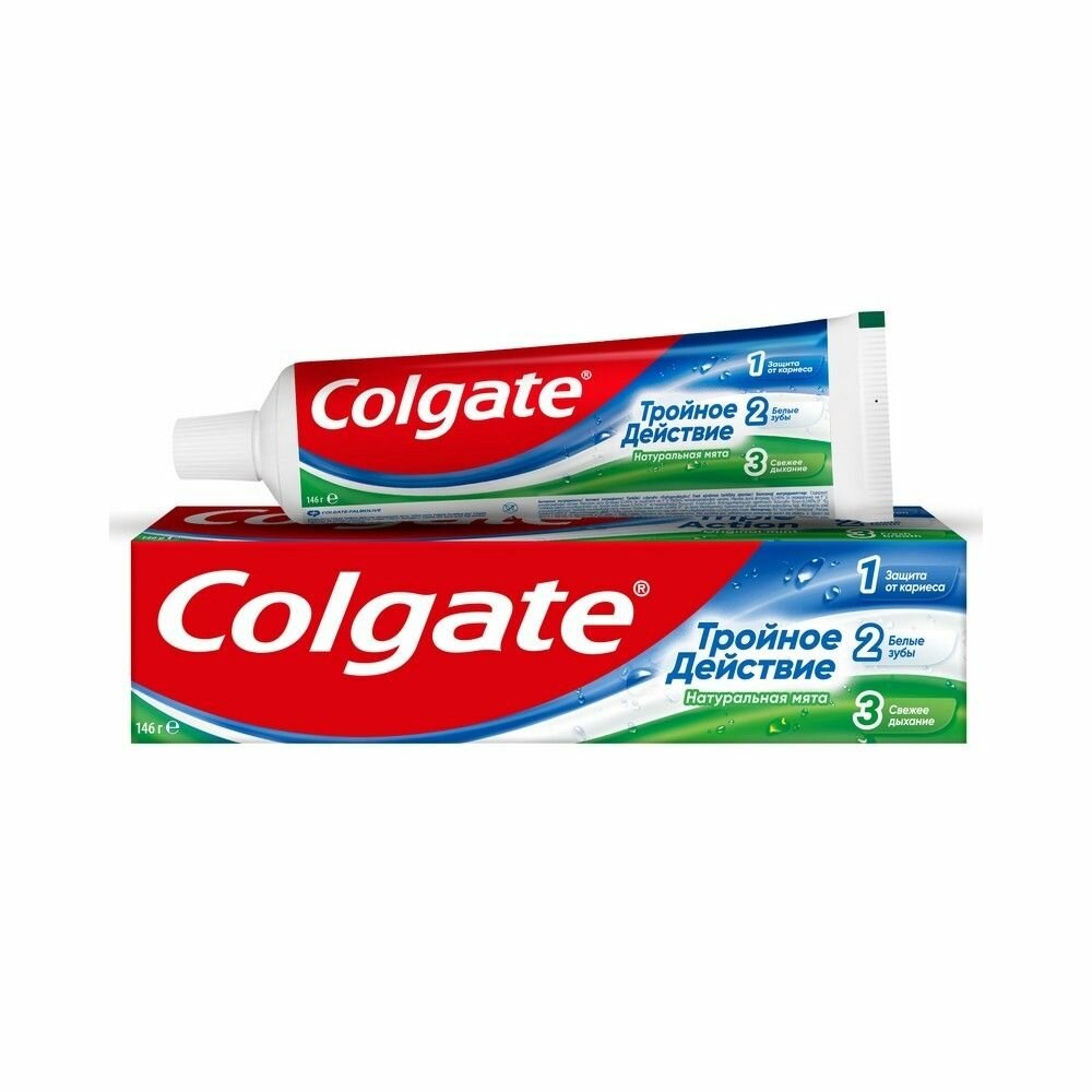 Зубная паста Colgate тройное действие, натуральная мята, 100 мл