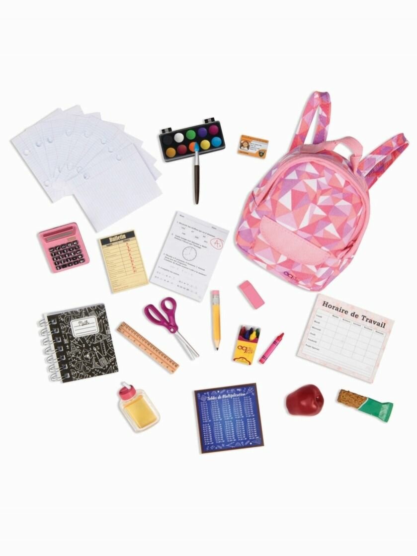 Школьный рюкзак для кукол Our Generation с аксессуарами