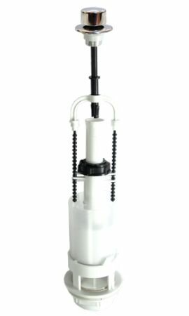 Колонка сливная для бачка унитаза эконом, шток хром уклад псков